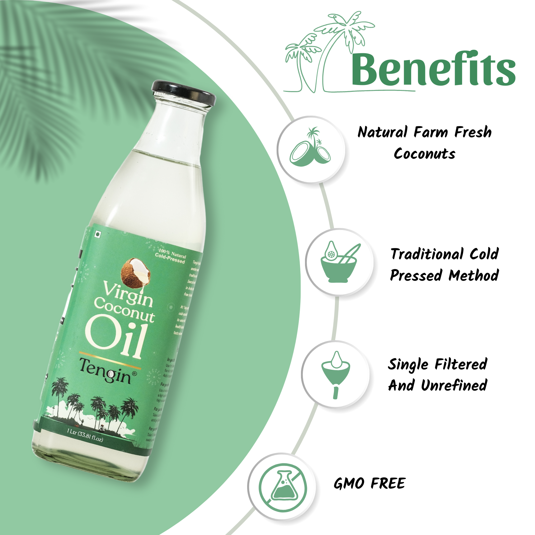 Pure Cold-Pressed Virgin Coconut Oil | TENGIN – TENGIN.IN