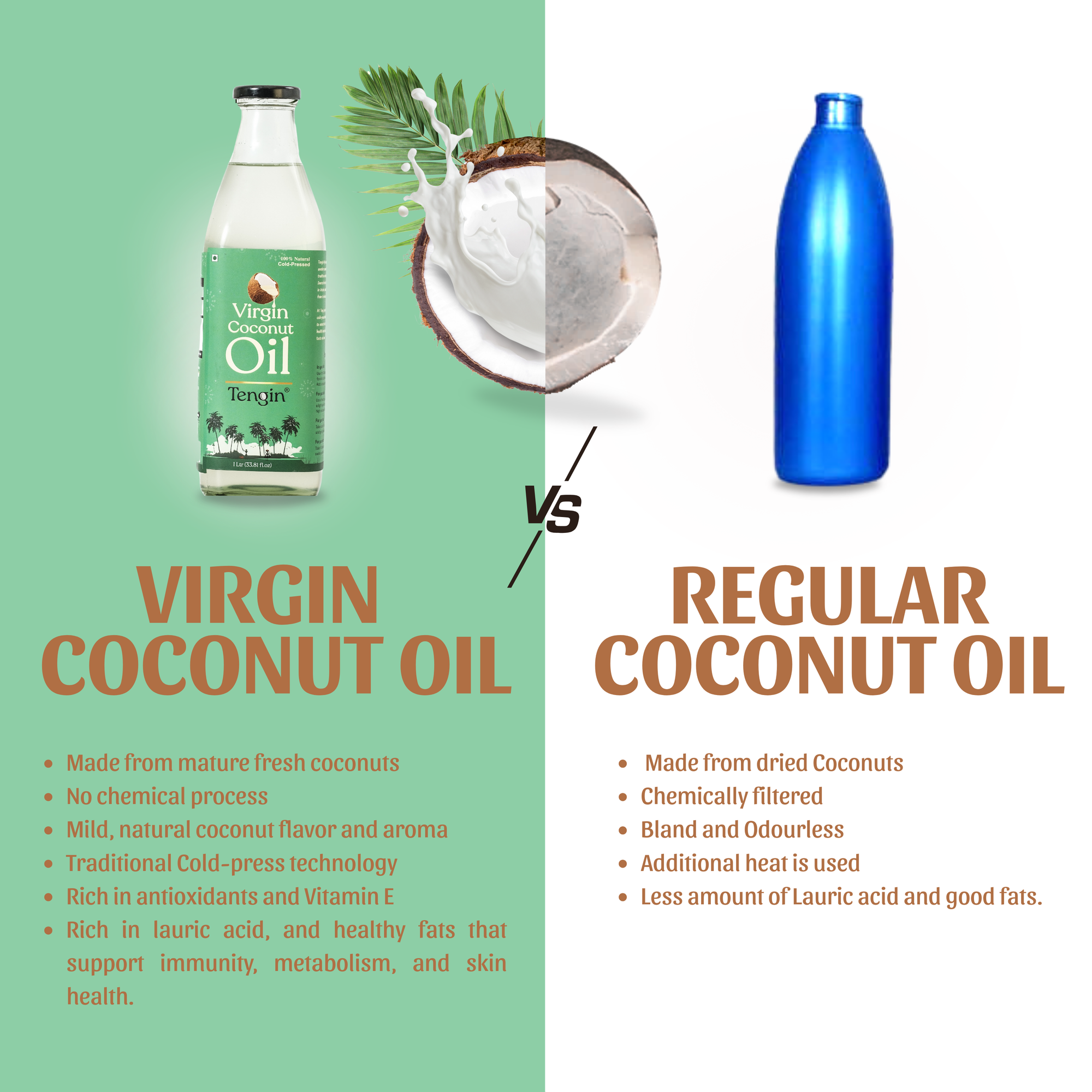Pure Cold-Pressed Virgin Coconut Oil | TENGIN – TENGIN.IN